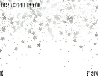 Gold Silver and Copper Stars Overlays Digital Overlays Pack | Etsy