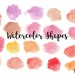 Watercolor Shapes Clip Art, Watercolor Splashes, Transparent PNG ...