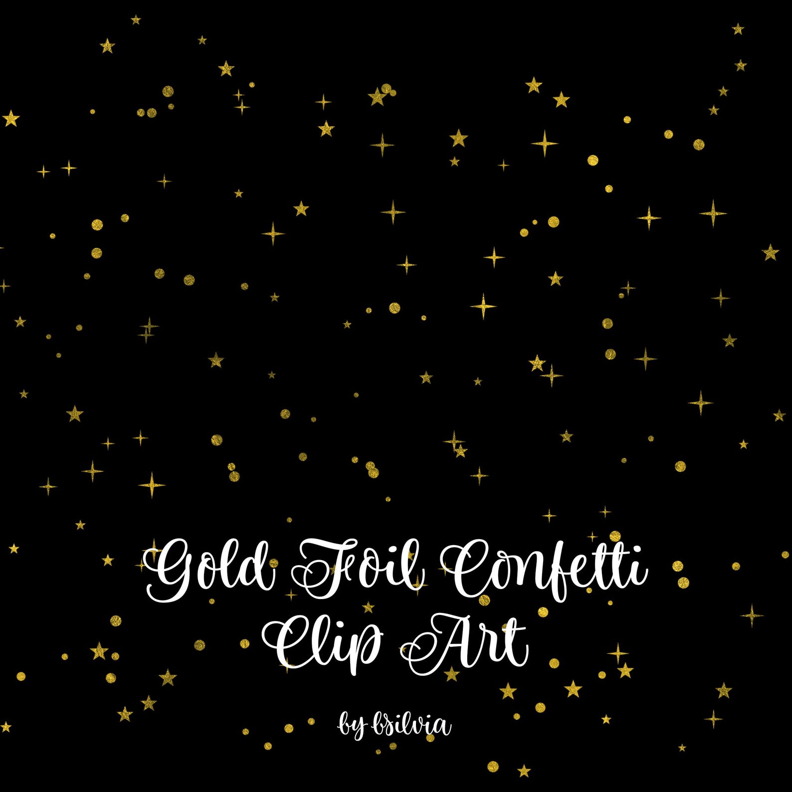 Gold Foil Confetti Clipart Overlays, Gold Confetti Clipart, Transparent ...