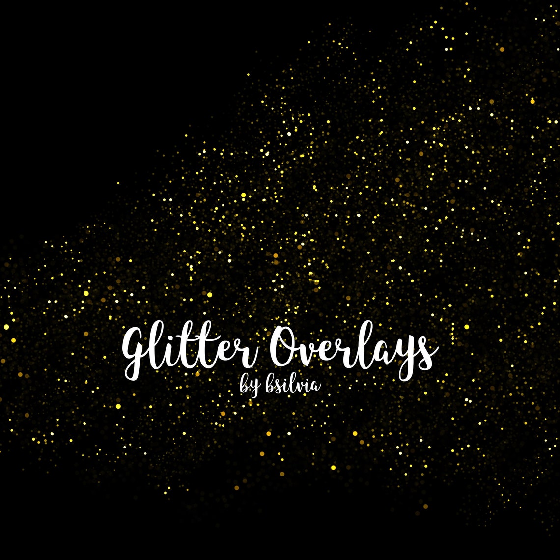 Glitter Overlays, Yellow Glitter Overlays, Fine Gold Bokeh Overlays ...