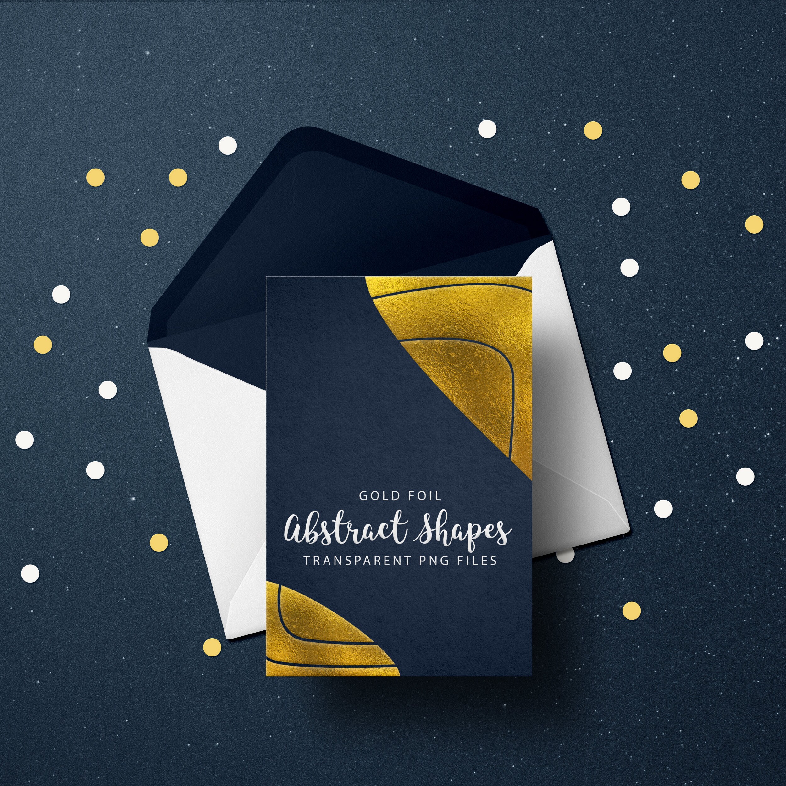 Gold Foil Abstract Shapes Gold Transparent PNG Files Gold - Etsy