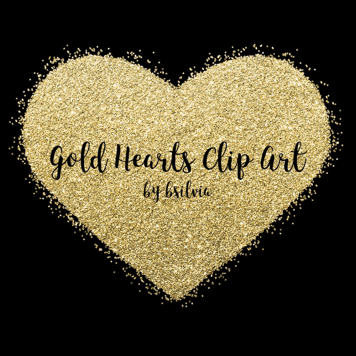 Gold Hearts Clip Art, Gold Foil Clip Art Hearts, PNG Gold Hearts ...