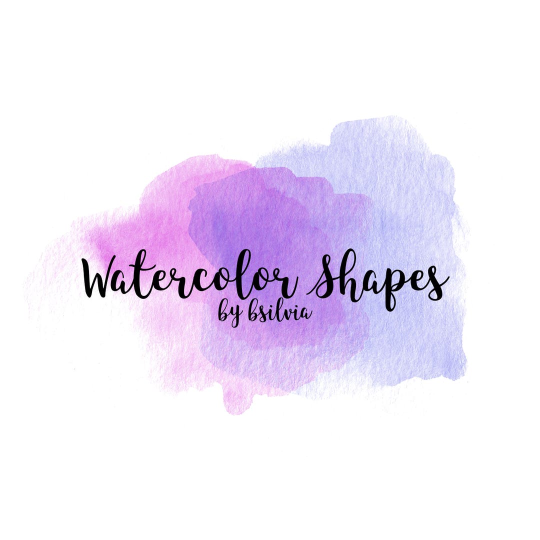 Watercolor Shapes Clip Art, Watercolor Splashes, Transparent PNG ...