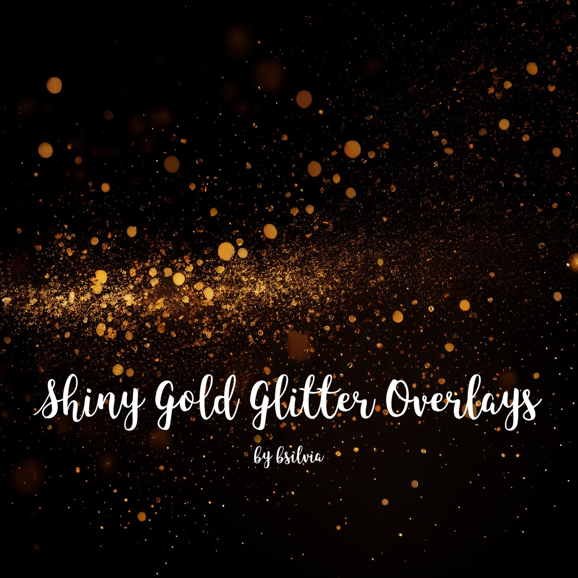 Shiny Gold Glitter Overlays Yellow Glitter Overlays Gold - Etsy