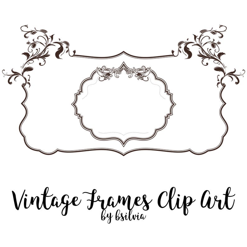Vintage Frames Transparent PNG Files, Frames Vector Files EPS, Vintage Frames Clip Art ...