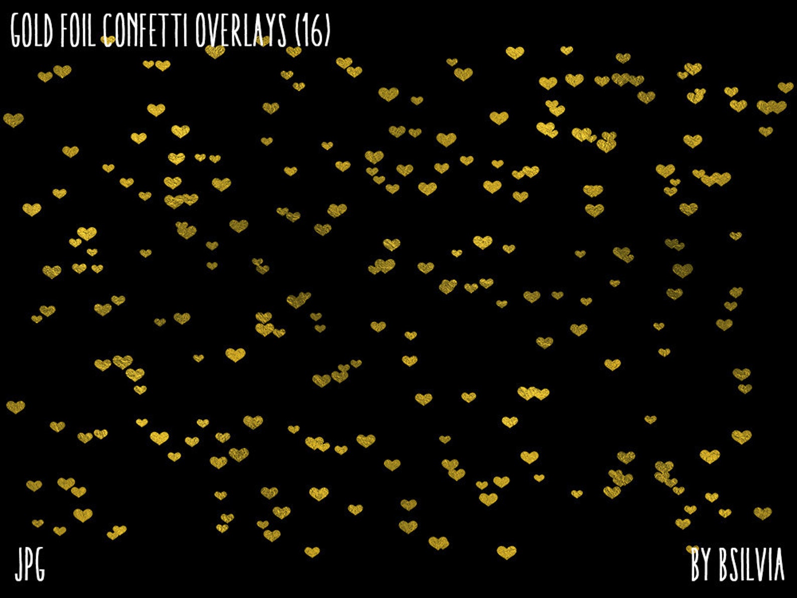 Gold Foil Confetti Clipart Overlays, Gold Confetti Clipart, Transparent ...