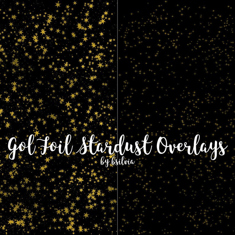 Gold Foil Stardust Clip Art, Gold Stars Transparent PNG Files, Gold ...