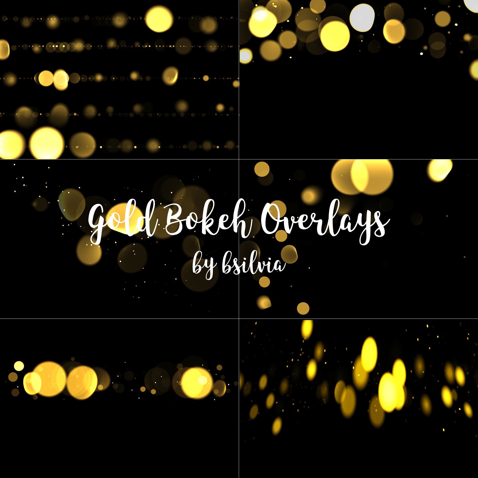 40 Gold Bokeh Overlays Bokeh Photoshop Overlays Gold Bokeh | Etsy