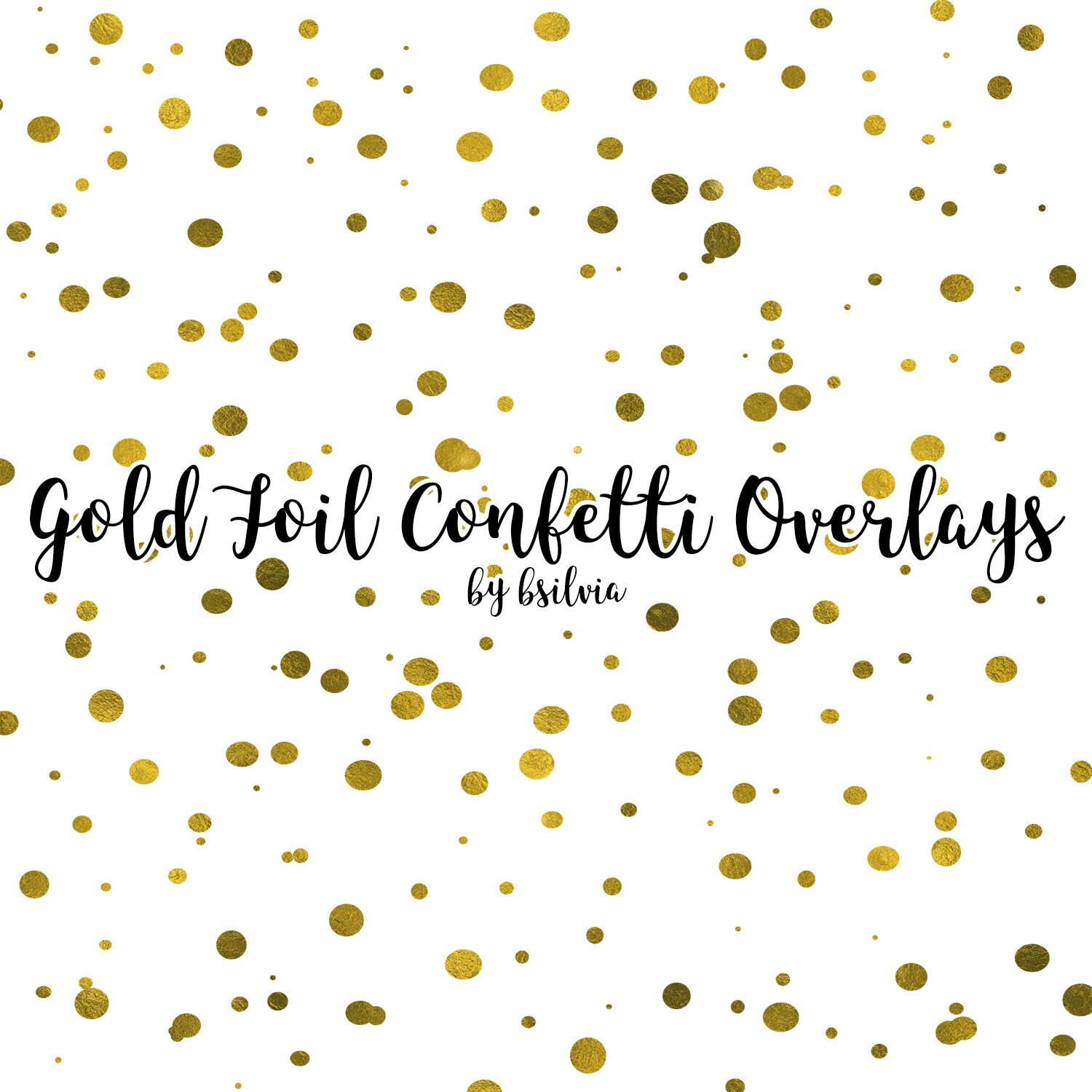 Gold Confetti Overlays, Gold Foil Confetti Transparent PNG Files, Gold ...