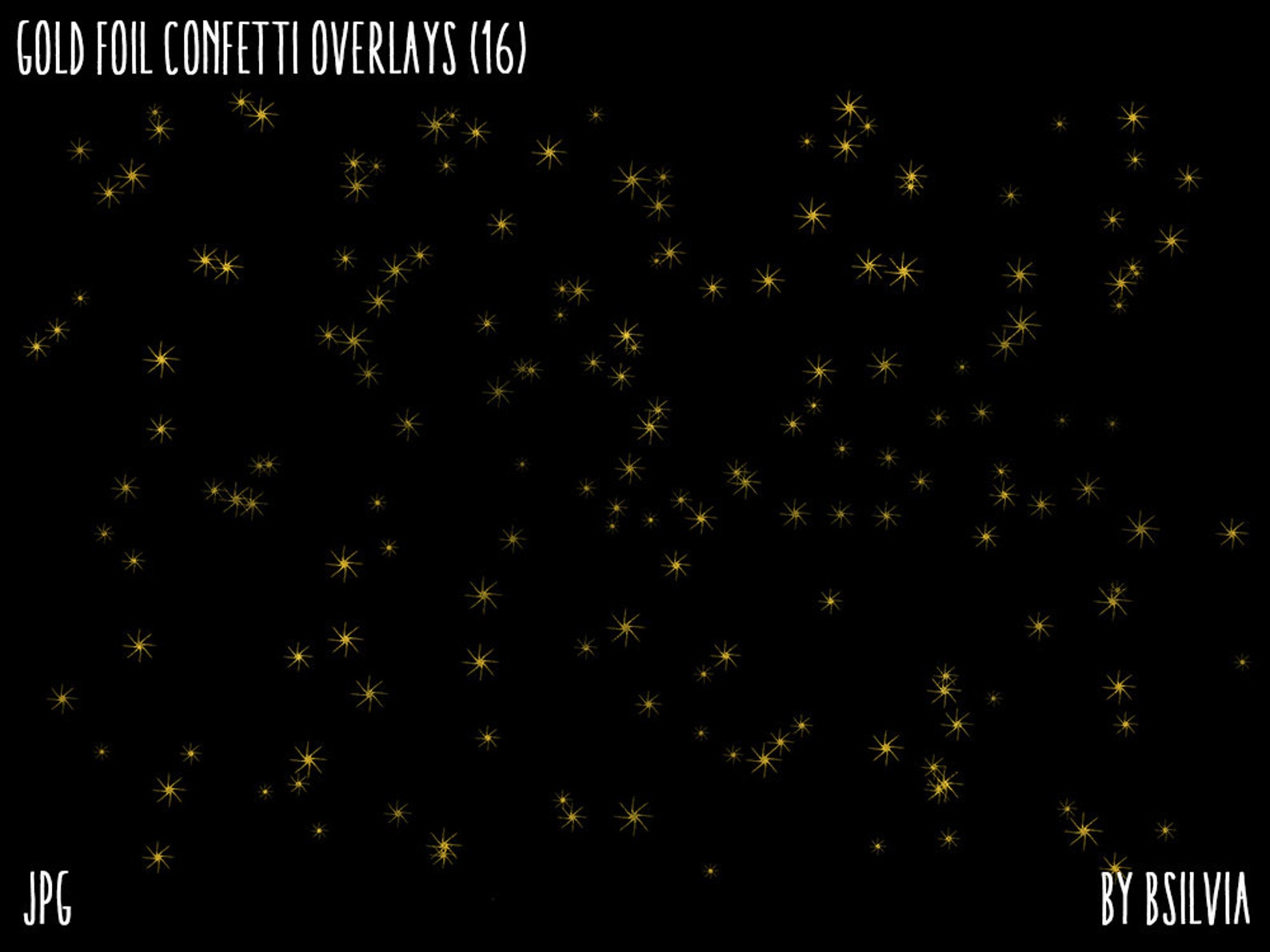 Gold Foil Confetti Clipart Overlays, Gold Confetti Clipart, Transparent ...