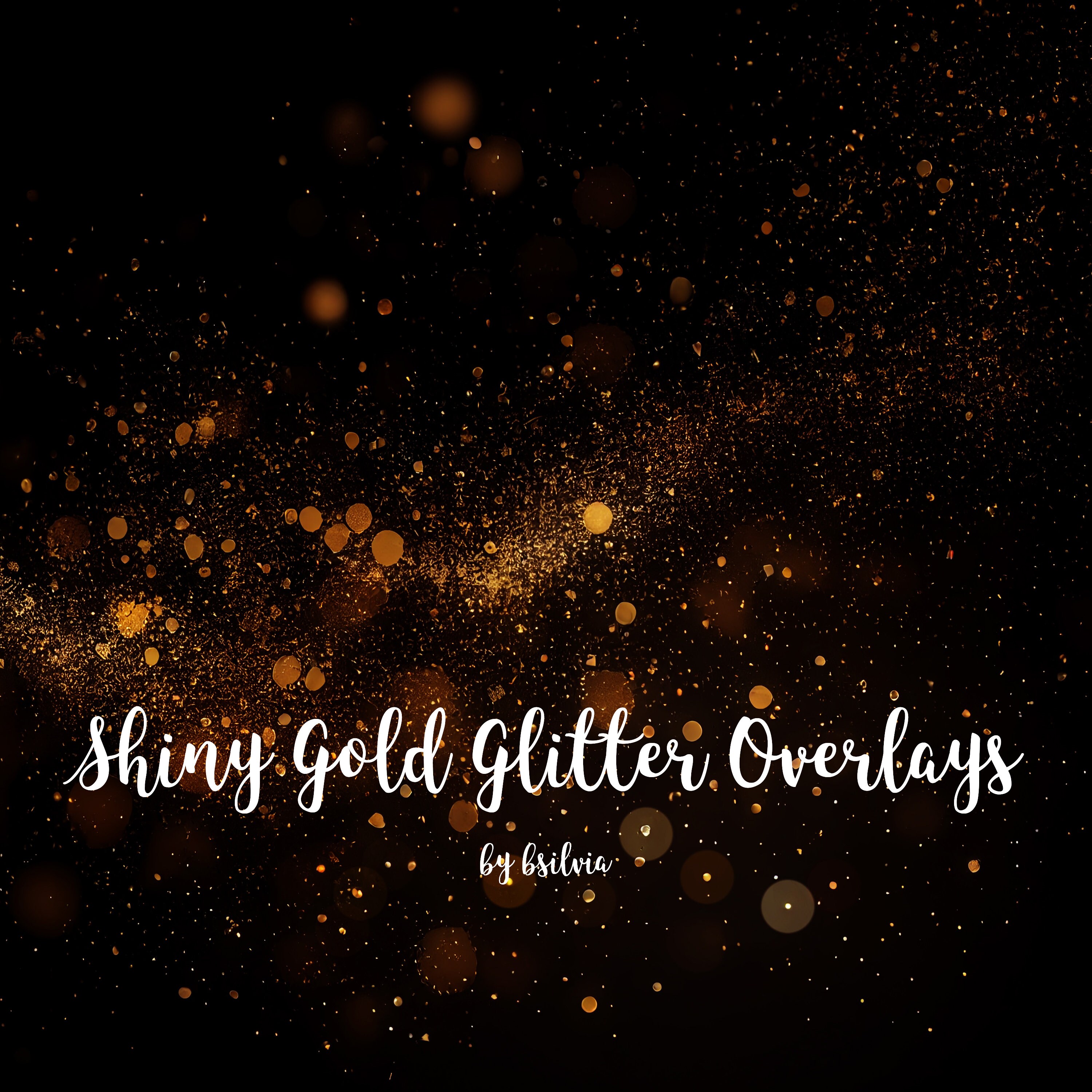 Shiny Gold Glitter Overlays Yellow Glitter Overlays Gold - Etsy