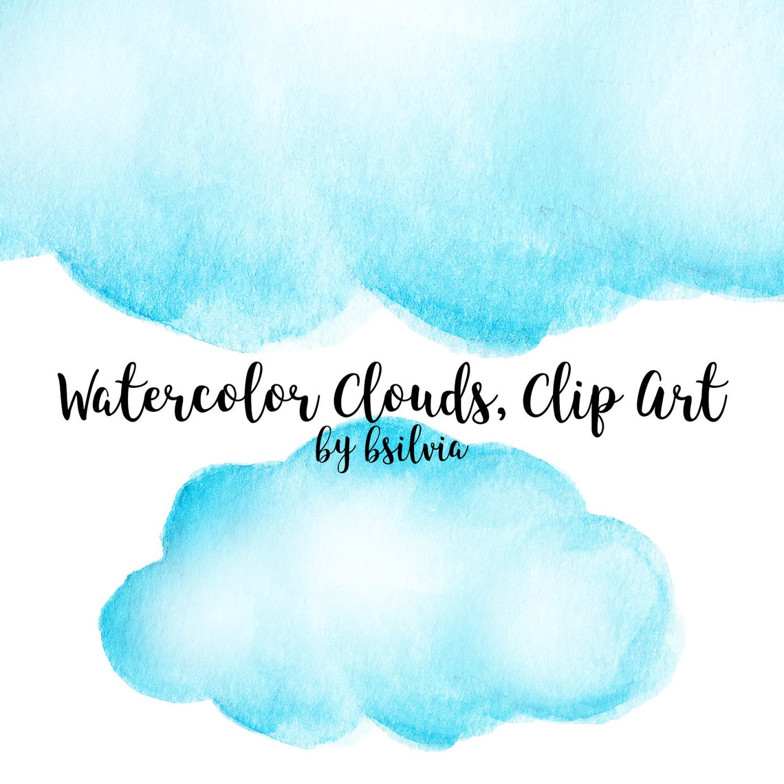 Watercolor Clouds Clip Art, Watercolor Clouds Transparent PNG ...