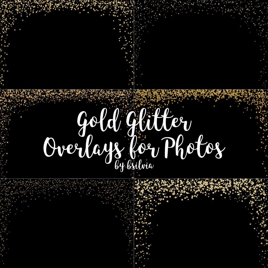Gold Glitter Overlays for Photos Gold Glitter Confetti - Etsy