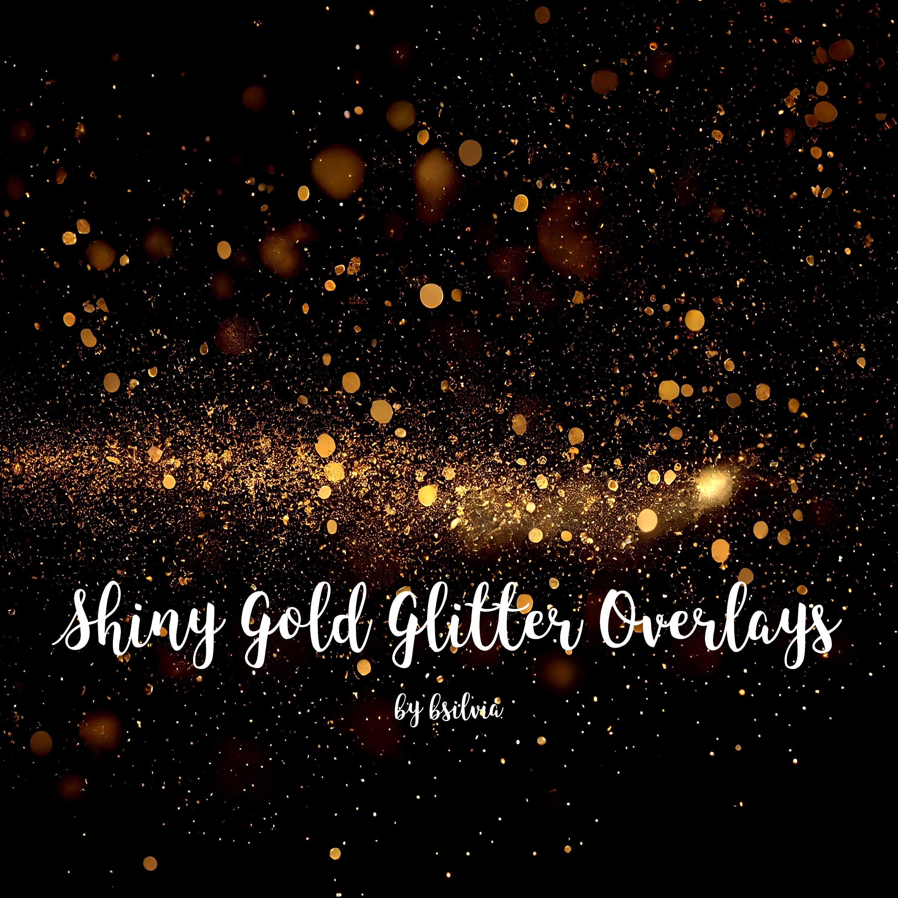 Shiny Gold Glitter Overlays Yellow Glitter Overlays Gold - Etsy