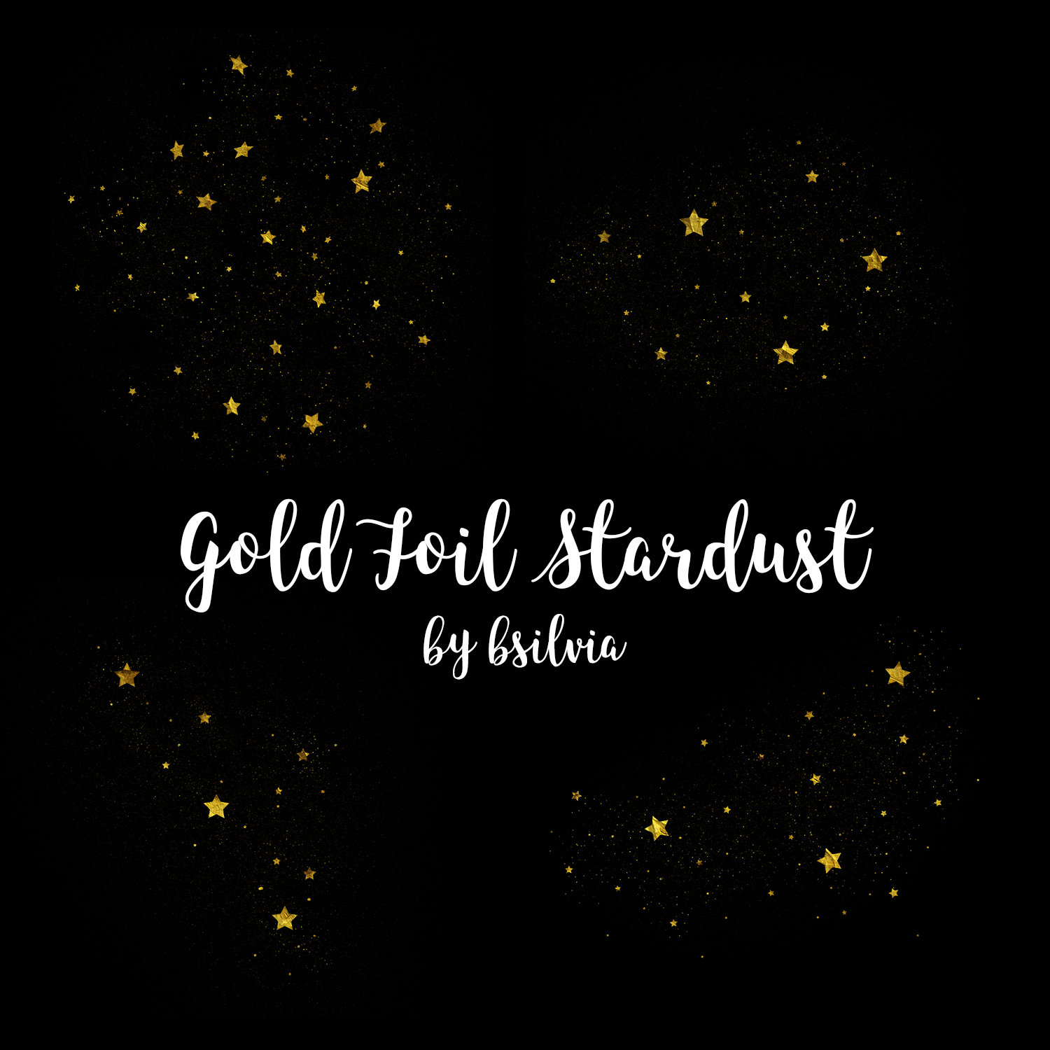 Gold Foil Stardust Clip Art Set Gold Stars Gold Clip Art | Etsy