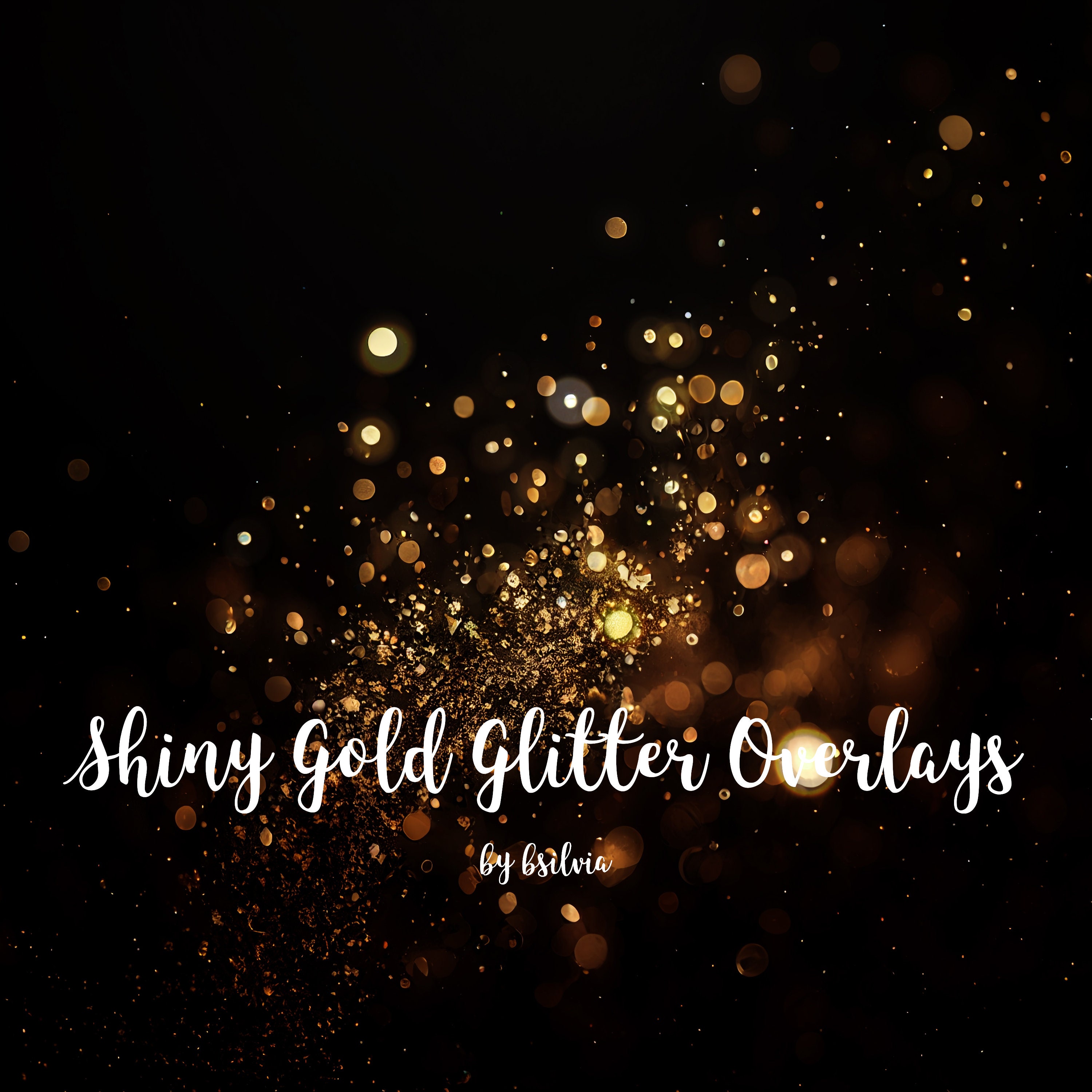 Shiny Gold Glitter Overlays Yellow Glitter Overlays Gold - Etsy