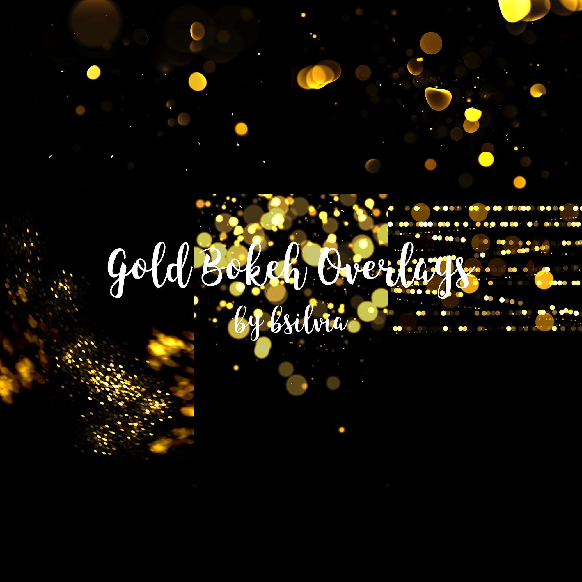 40 Gold Bokeh Overlays Bokeh Photoshop Overlays Gold Bokeh | Etsy