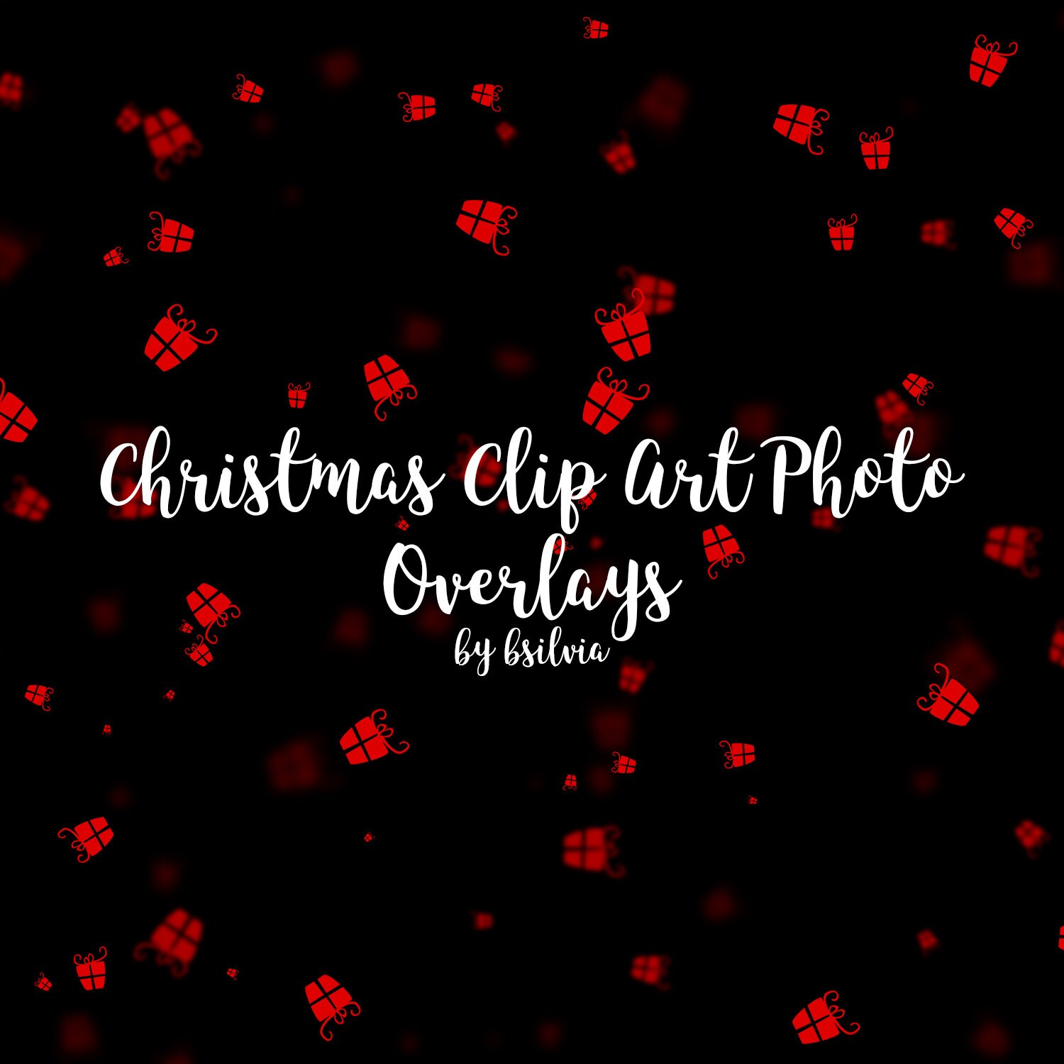 Christmas Clip Art Bokeh Photo Overlays, Snowflakes Bokeh Photoshop ...