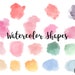 Watercolor Shapes Clip Art, Watercolor Splashes, Transparent PNG ...