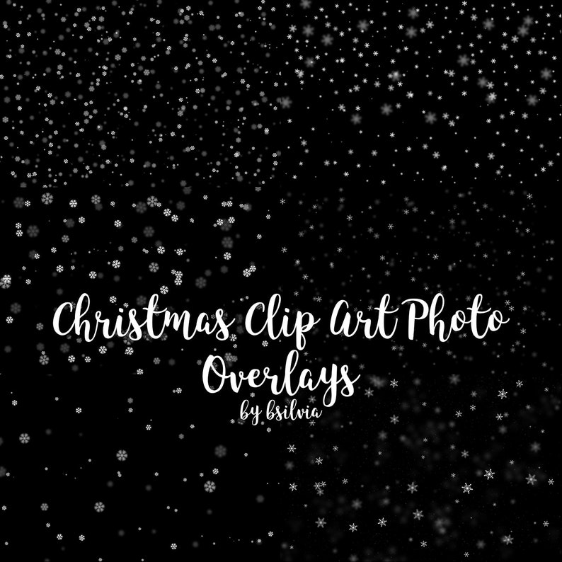 Christmas Clip Art Bokeh Photo Overlays, Snowflakes Bokeh Photoshop ...