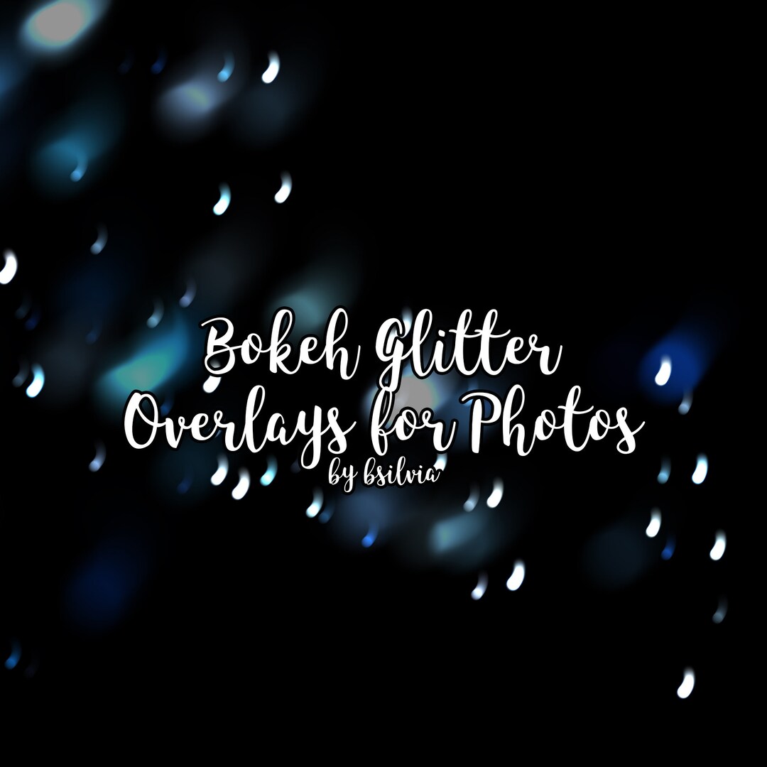Bokeh Glitter Overlays Yellow and Blue Glitter Overlays - Etsy