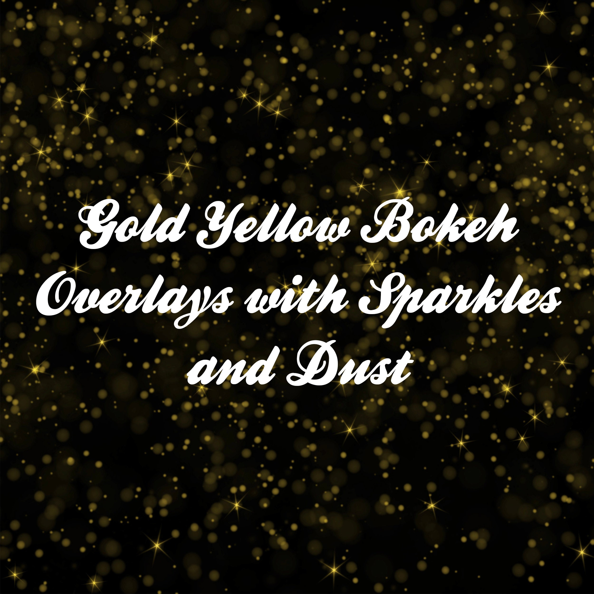 Gold Yellow Bokeh Overlays With Sparkles and Dust, Gold Bokeh Overlays ...