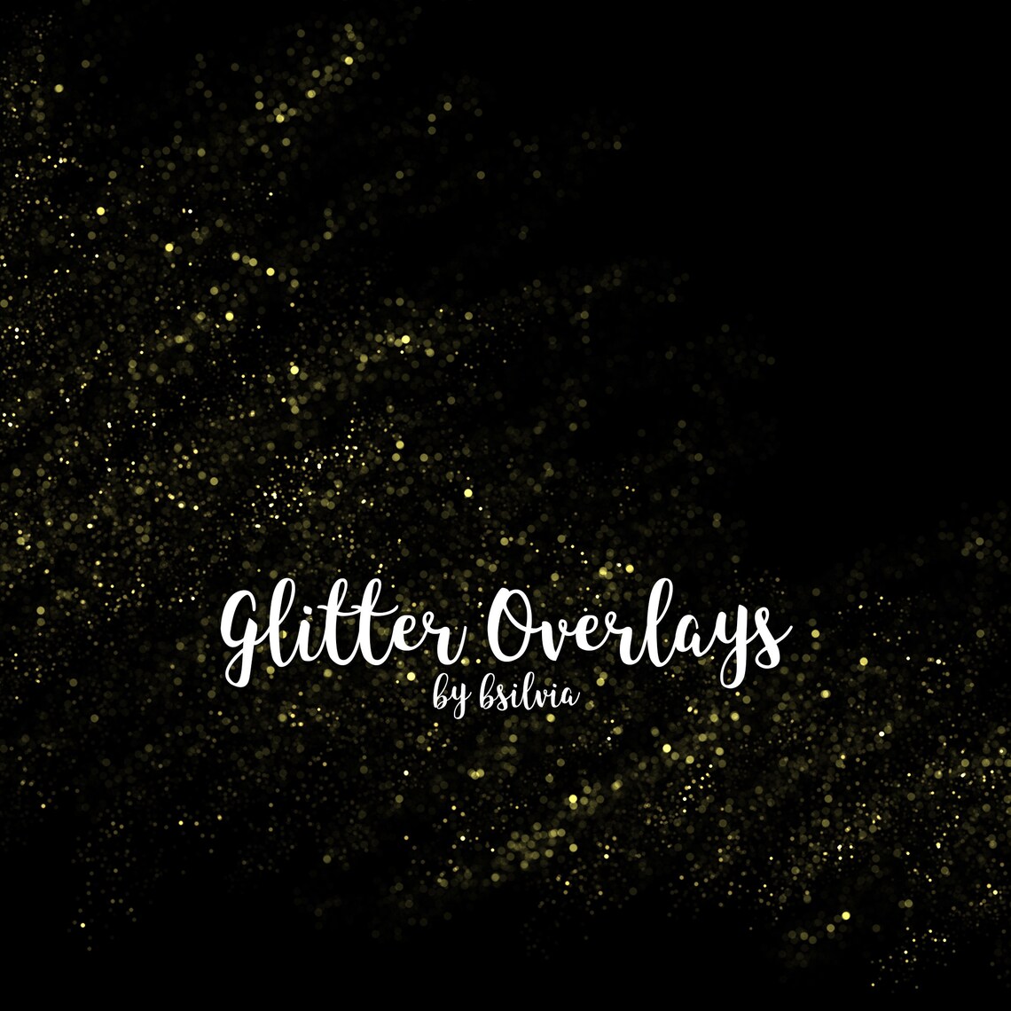 Glitter Overlays, Yellow Glitter Overlays, Fine Gold Bokeh Overlays ...