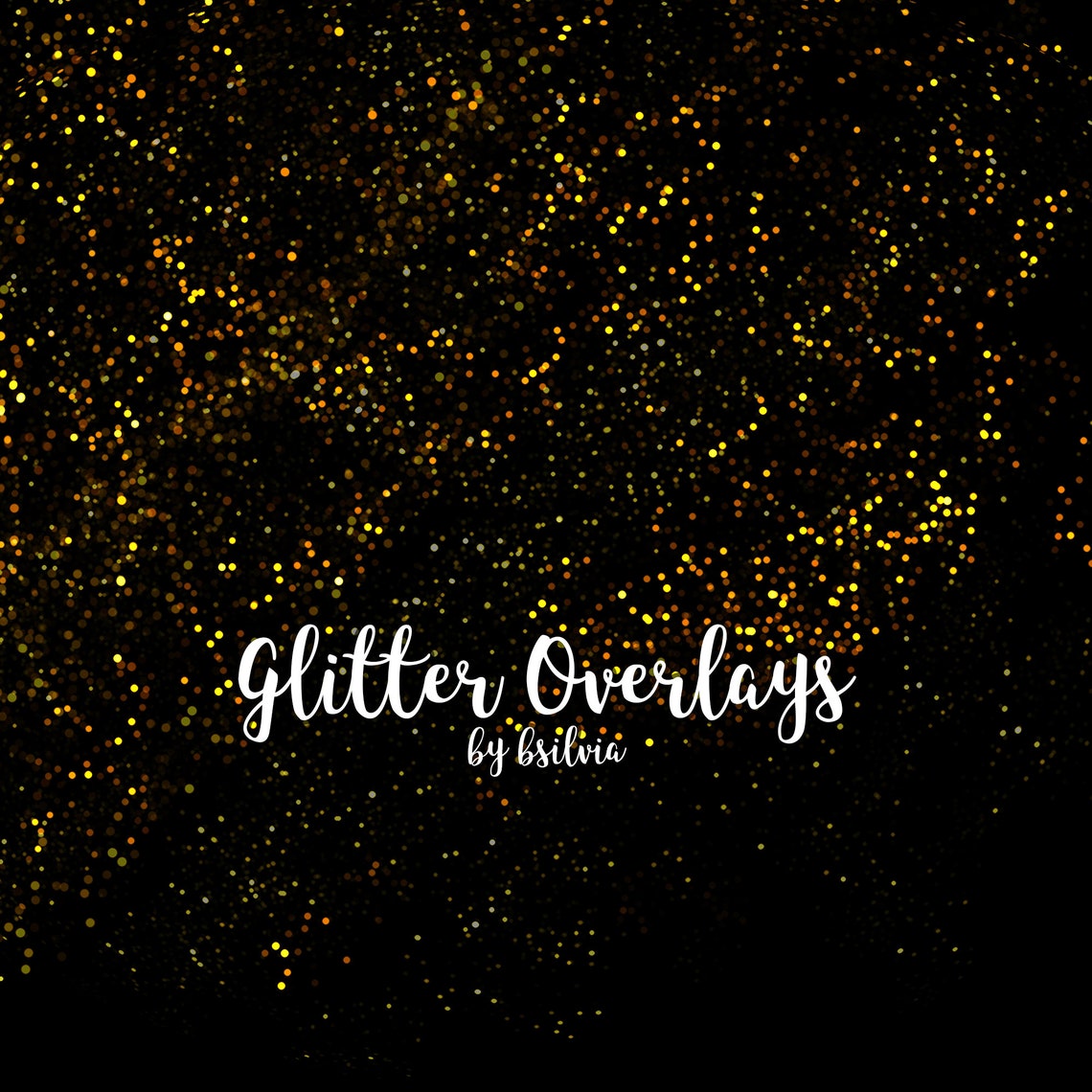 Glitter Overlays, Yellow Glitter Overlays, Fine Gold Bokeh Overlays ...