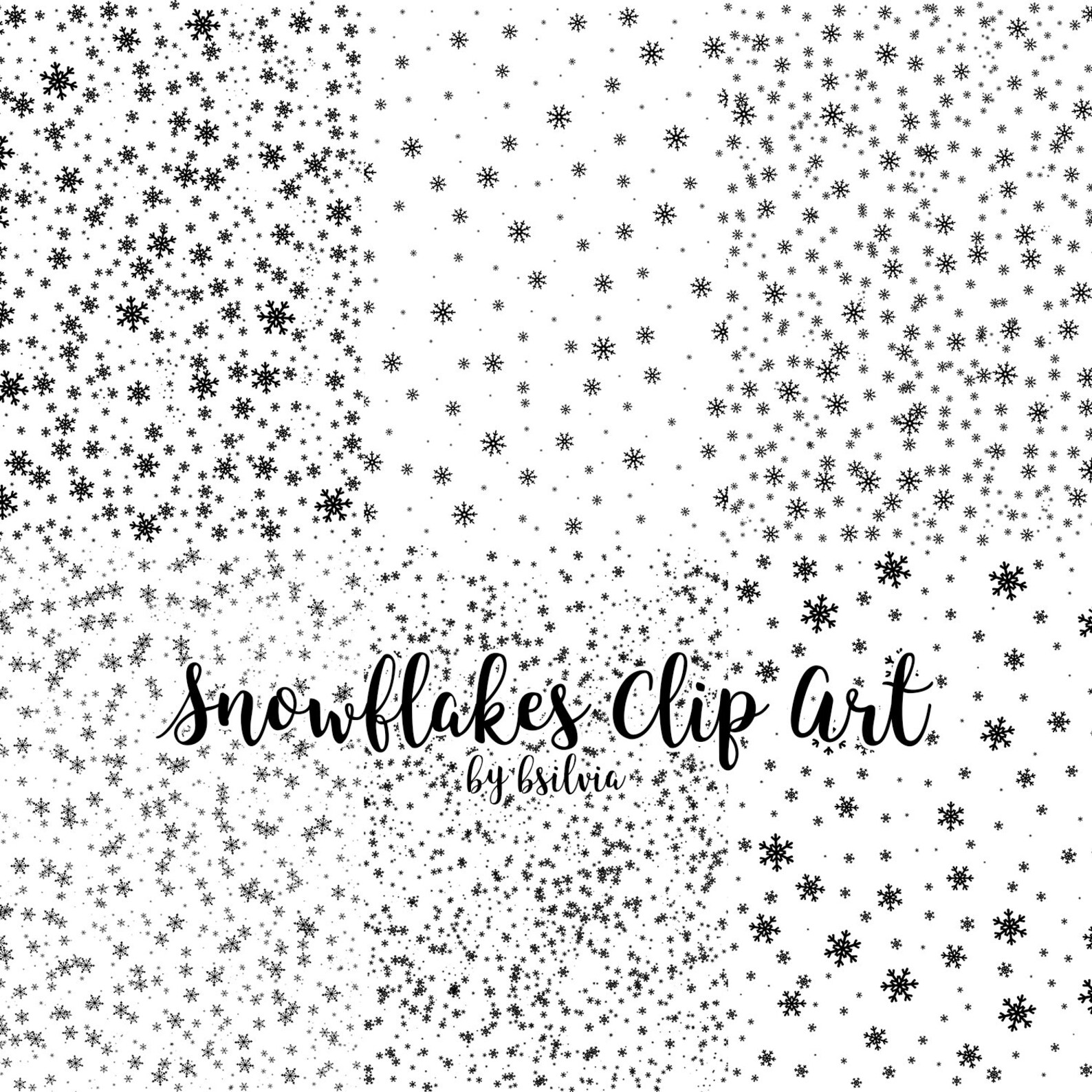 Snow Clip Art, Snowflakes Transparent PNG Files, Snowflakes Overlays ...