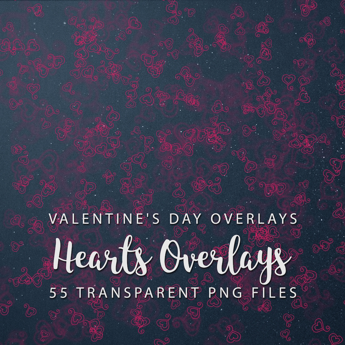Hearts Overlays Transparent PNG files with gold red pink | Etsy