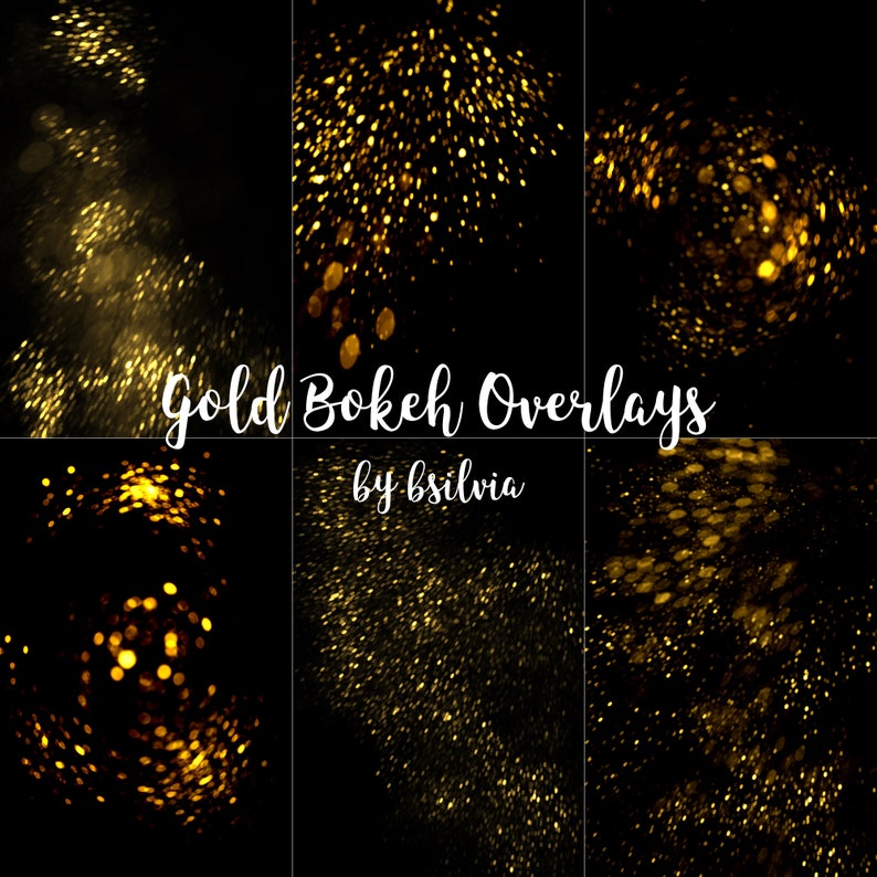 40 Gold Bokeh Overlays Bokeh Photoshop Overlays Gold Bokeh | Etsy
