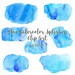 Watercolor Splashes Clip Art Blue Watercolor Brush Strokes - Etsy