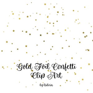 Gold Foil Confetti Clipart Overlays, Gold Confetti Clipart, Transparent ...
