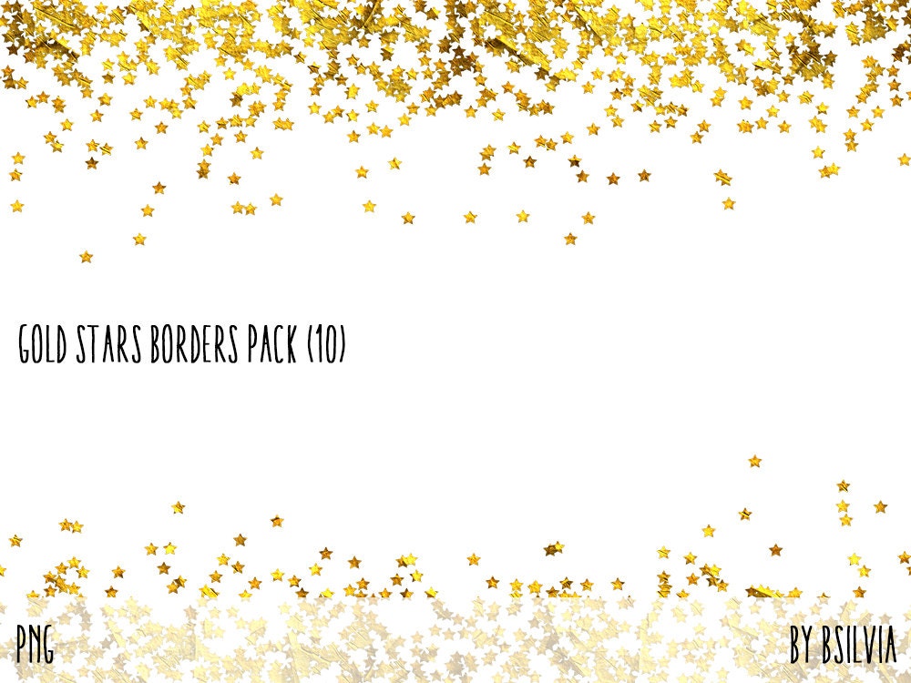 Gold Star Border Clip Art