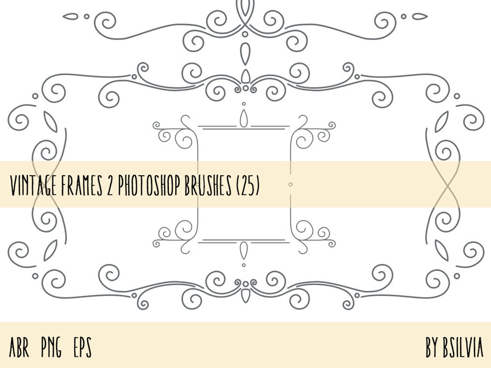 Vintage Frames Photoshop Brushes Pack 2 Vintage Frames Vector - Etsy