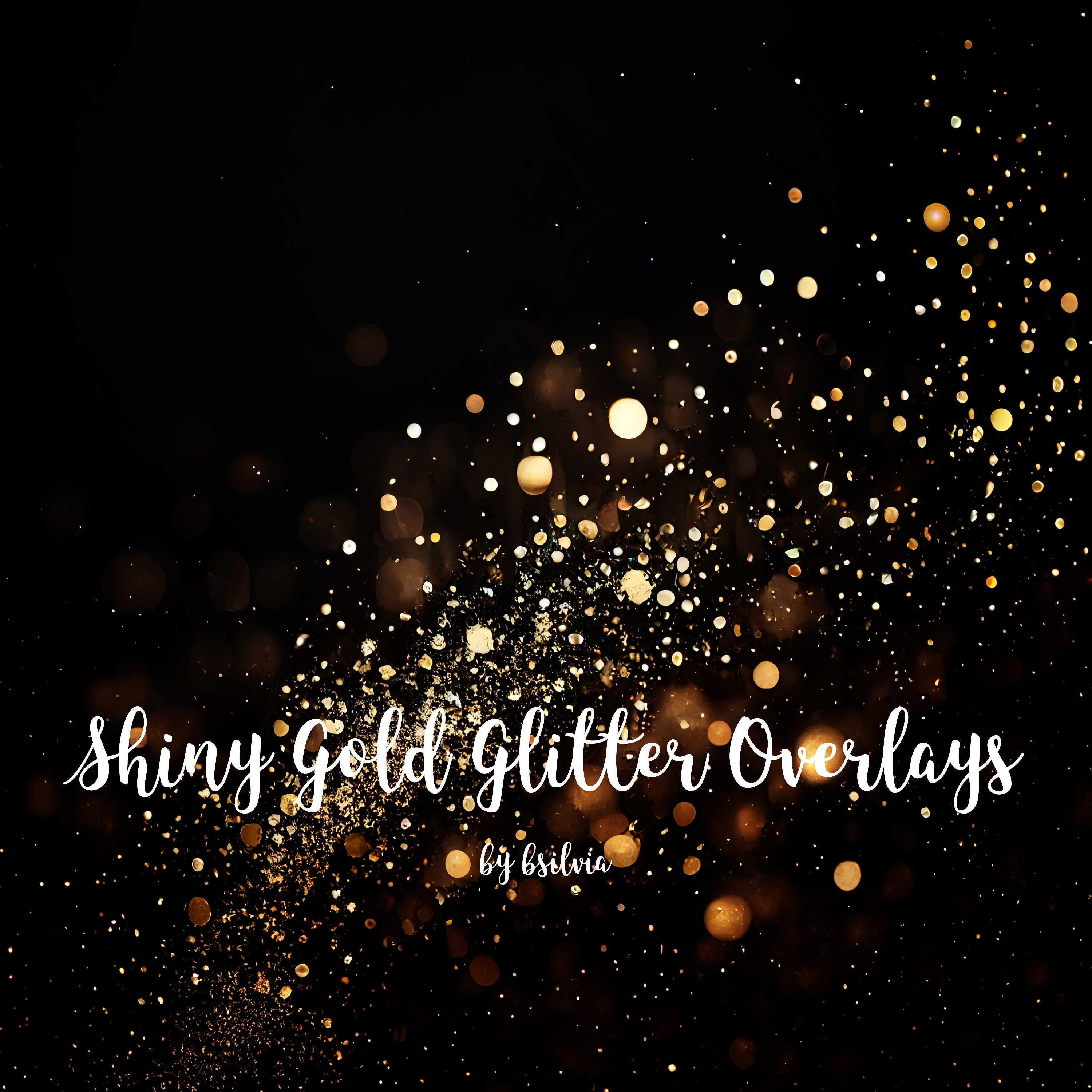 Shiny Gold Glitter Overlays Yellow Glitter Overlays Gold - Etsy