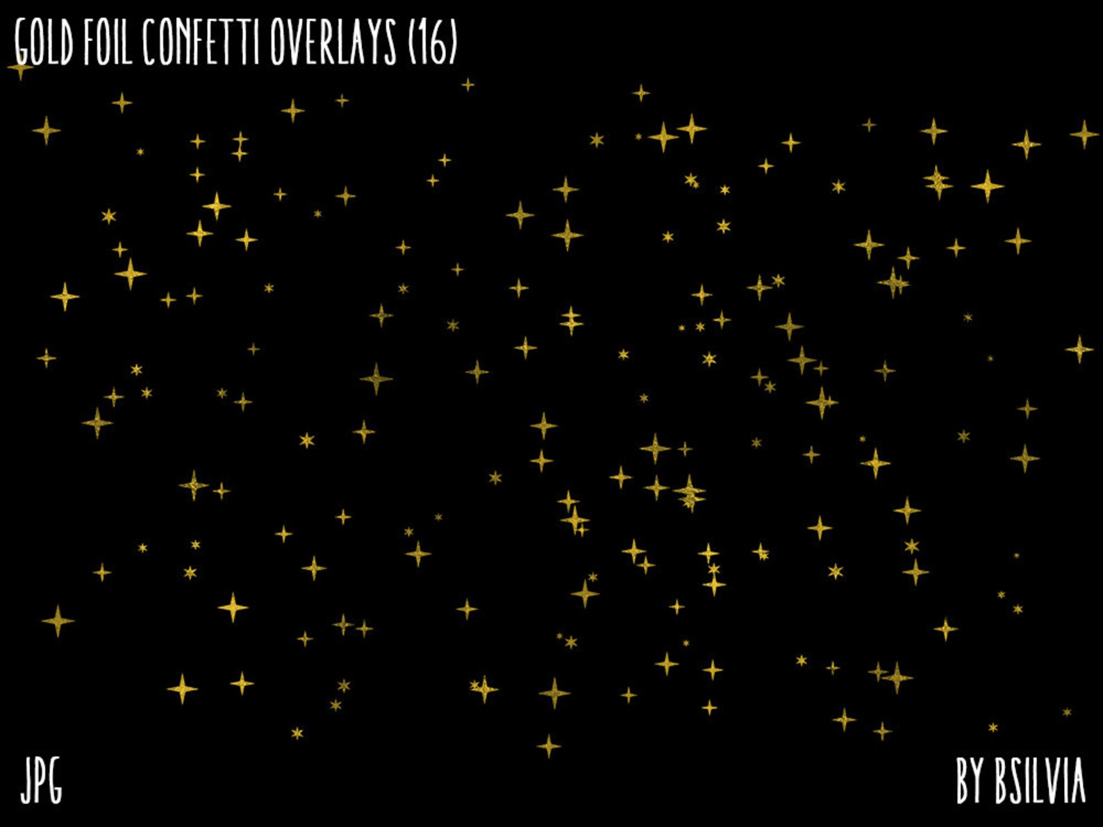 Gold Foil Confetti Clipart Overlays, Gold Confetti Clipart, Transparent ...