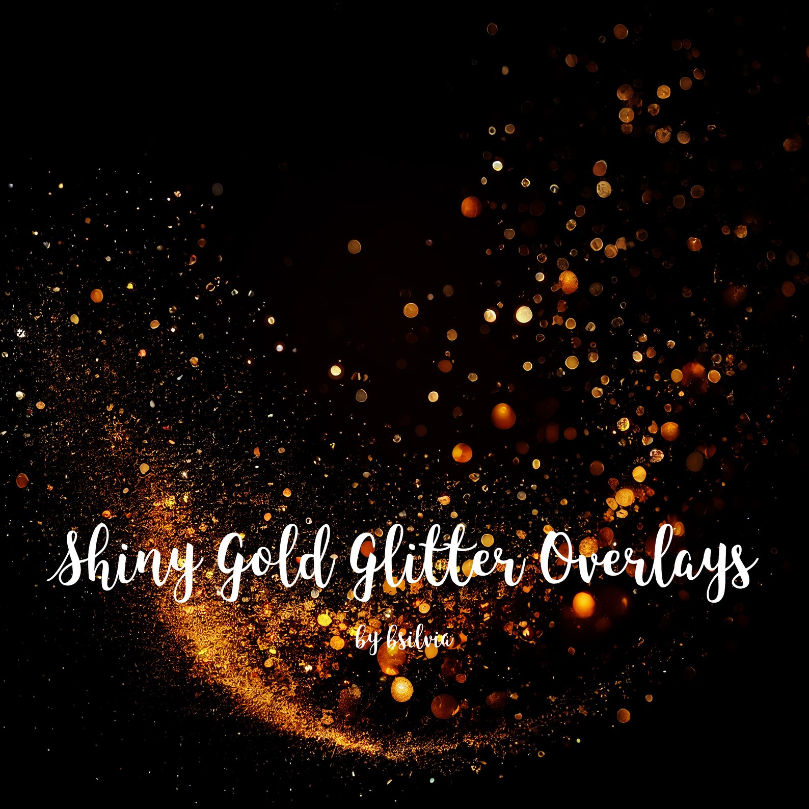 Shiny Gold Glitter Overlays Yellow Glitter Overlays Gold - Etsy