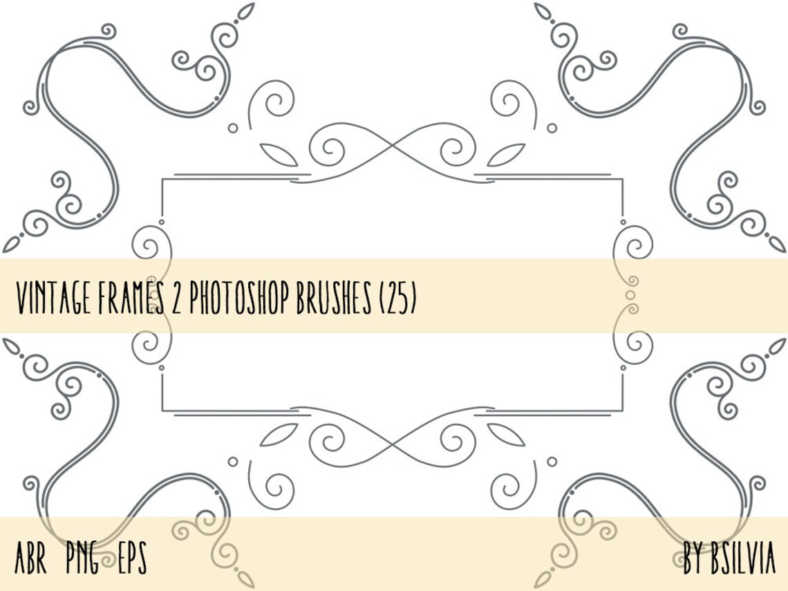 Vintage Frames Photoshop Brushes Pack 2 Vintage Frames Vector - Etsy