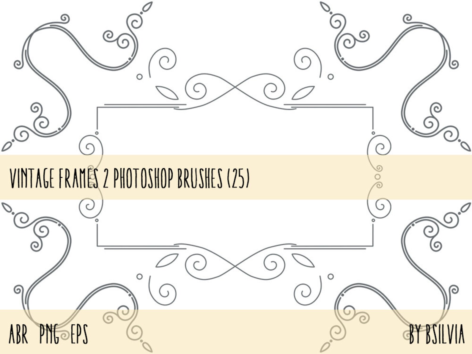Vintage Frames Photoshop Brushes Pack 2 Vintage Frames Vector - Etsy