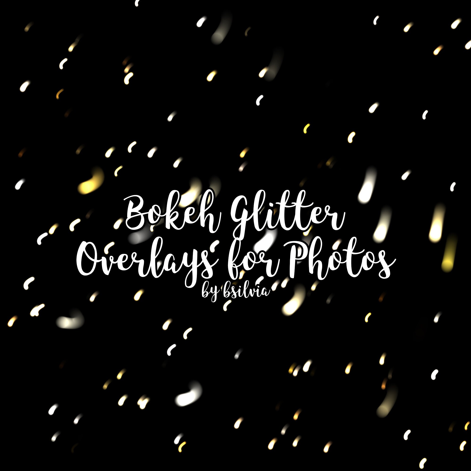 Bokeh Glitter Overlays Yellow and Blue Glitter Overlays | Etsy