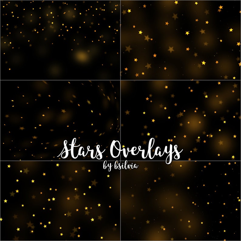 Gold Stars Overlays Gold Stars Bokeh Photo Overlays 18 JPG - Etsy