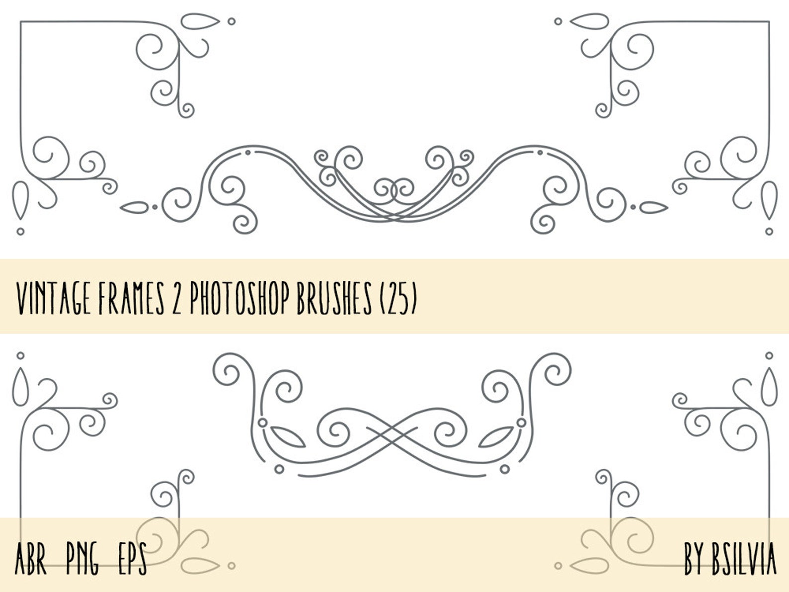 Vintage Frames Photoshop Brushes Pack 2 Vintage Frames Vector - Etsy
