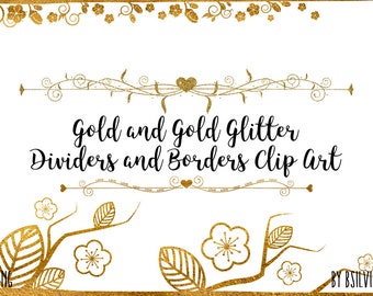 Gold Dividers Clip Art - Etsy