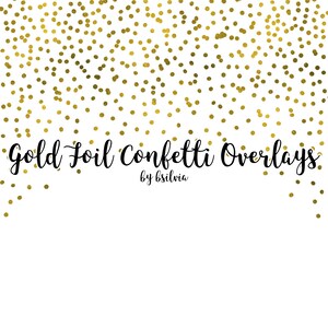 Gold Confetti Overlays, Gold Foil Confetti Transparent PNG Files, Gold ...
