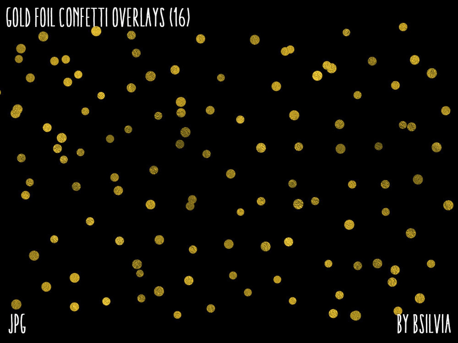 Gold Foil Confetti Clipart Overlays, Gold Confetti Clipart, Transparent ...