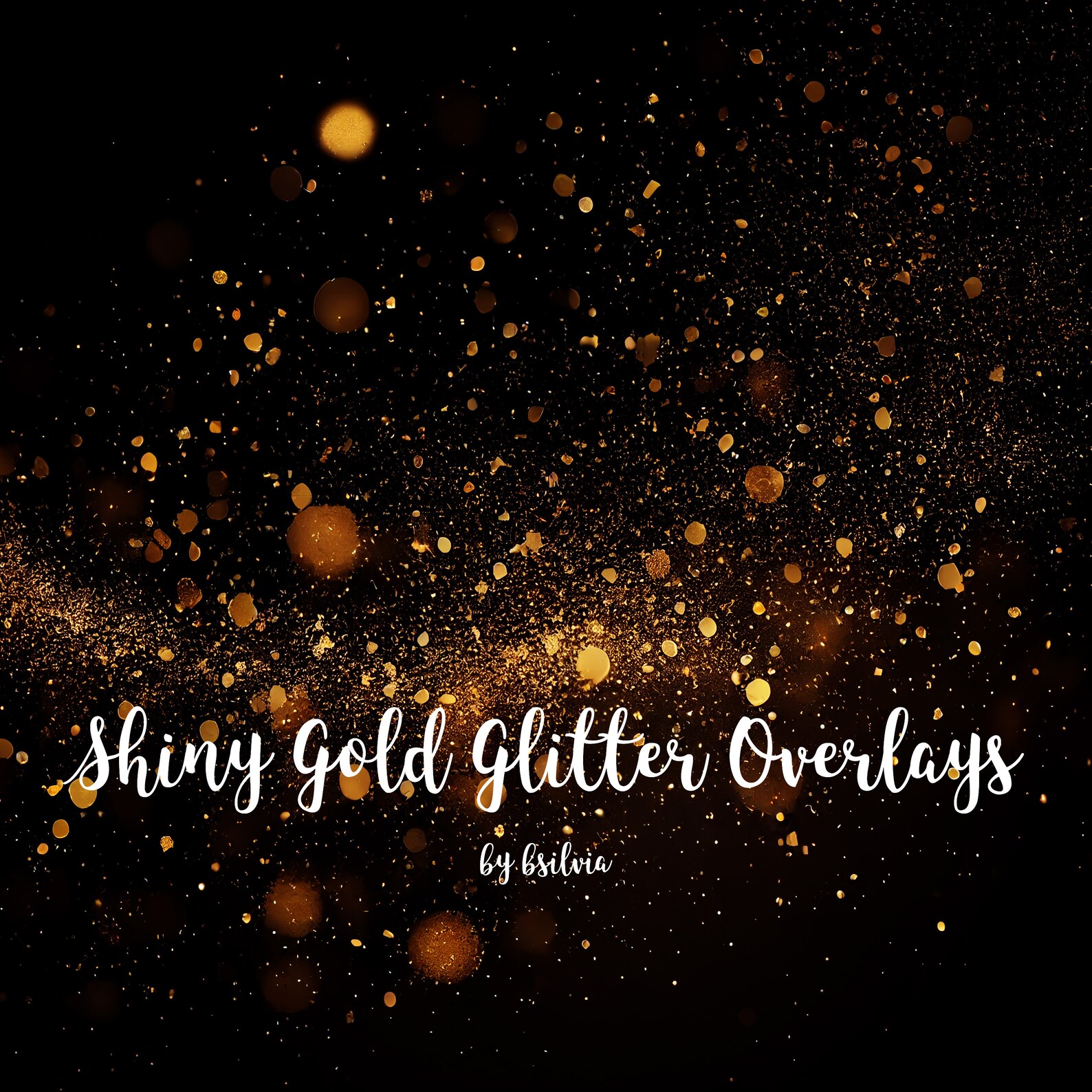 Shiny Gold Glitter Overlays Yellow Glitter Overlays Gold - Etsy