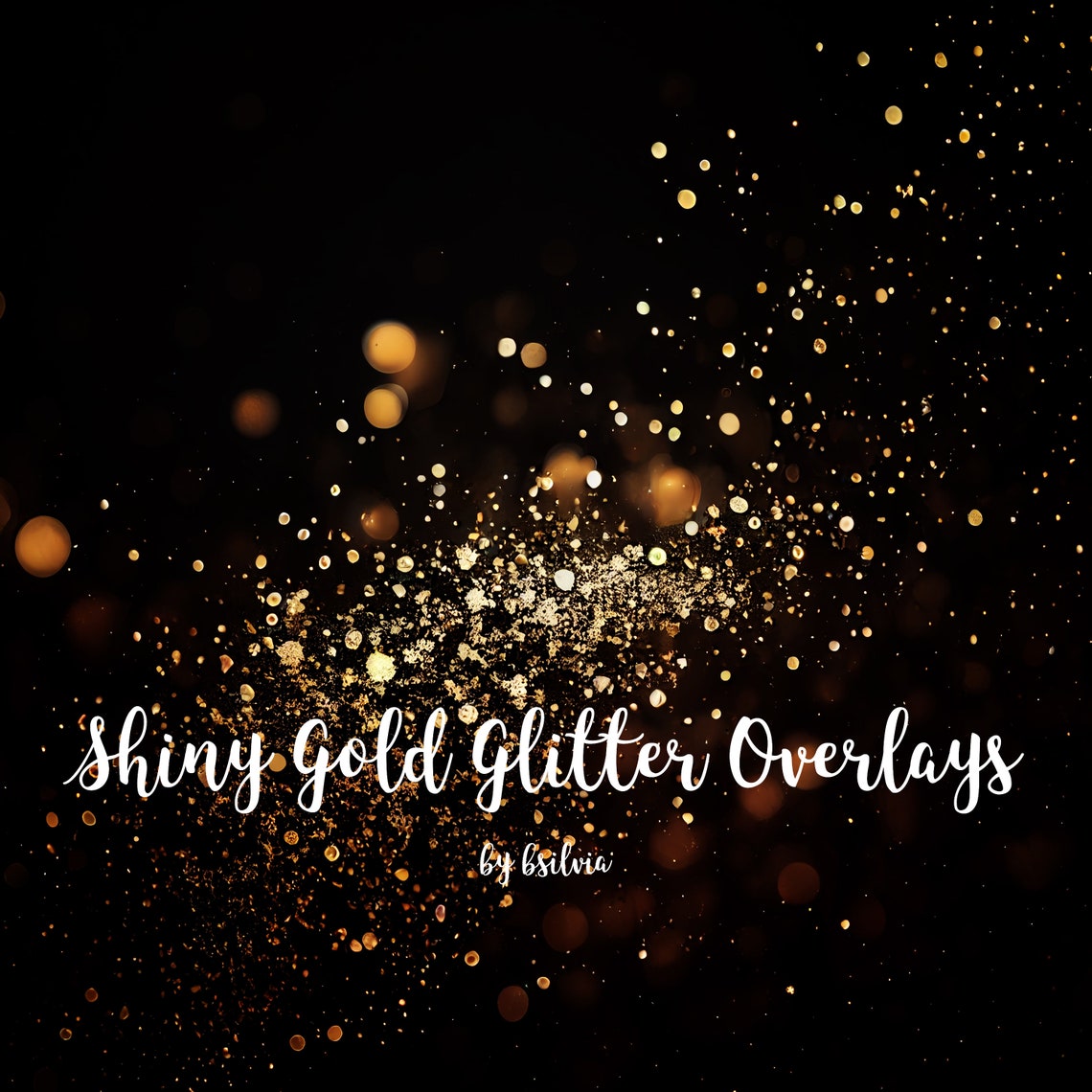 Shiny Gold Glitter Overlays Yellow Glitter Overlays Gold - Etsy