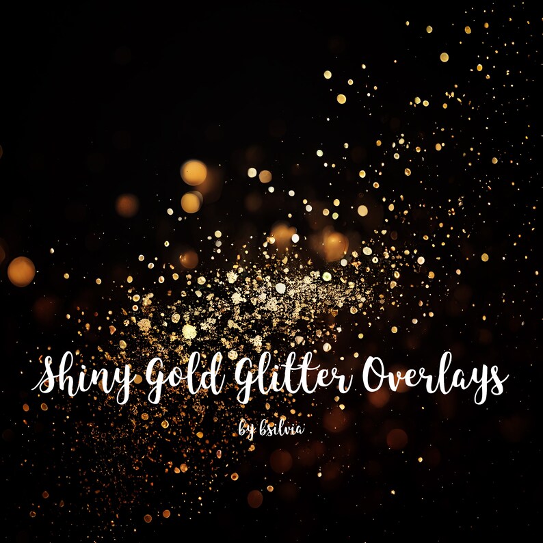 Shiny Gold Glitter Overlays Yellow Glitter Overlays Gold - Etsy