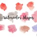 Watercolor Shapes Clip Art, Watercolor Splashes, Transparent PNG ...